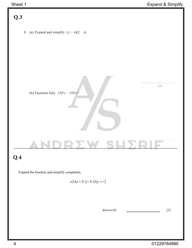 Math Year 9 Edexcel Classified – Part 1 - Wara2y.com